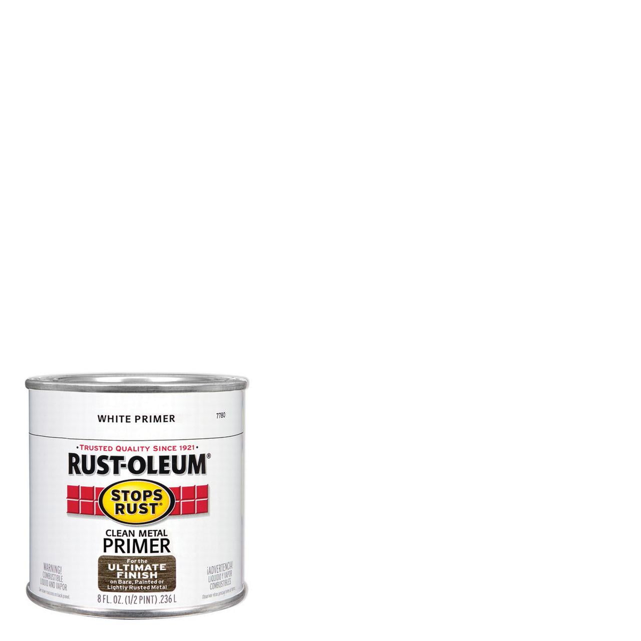 6 Pack, White, Rust-Oleum Stops Rust Flat Clean Metal Primer- 7780730 ...