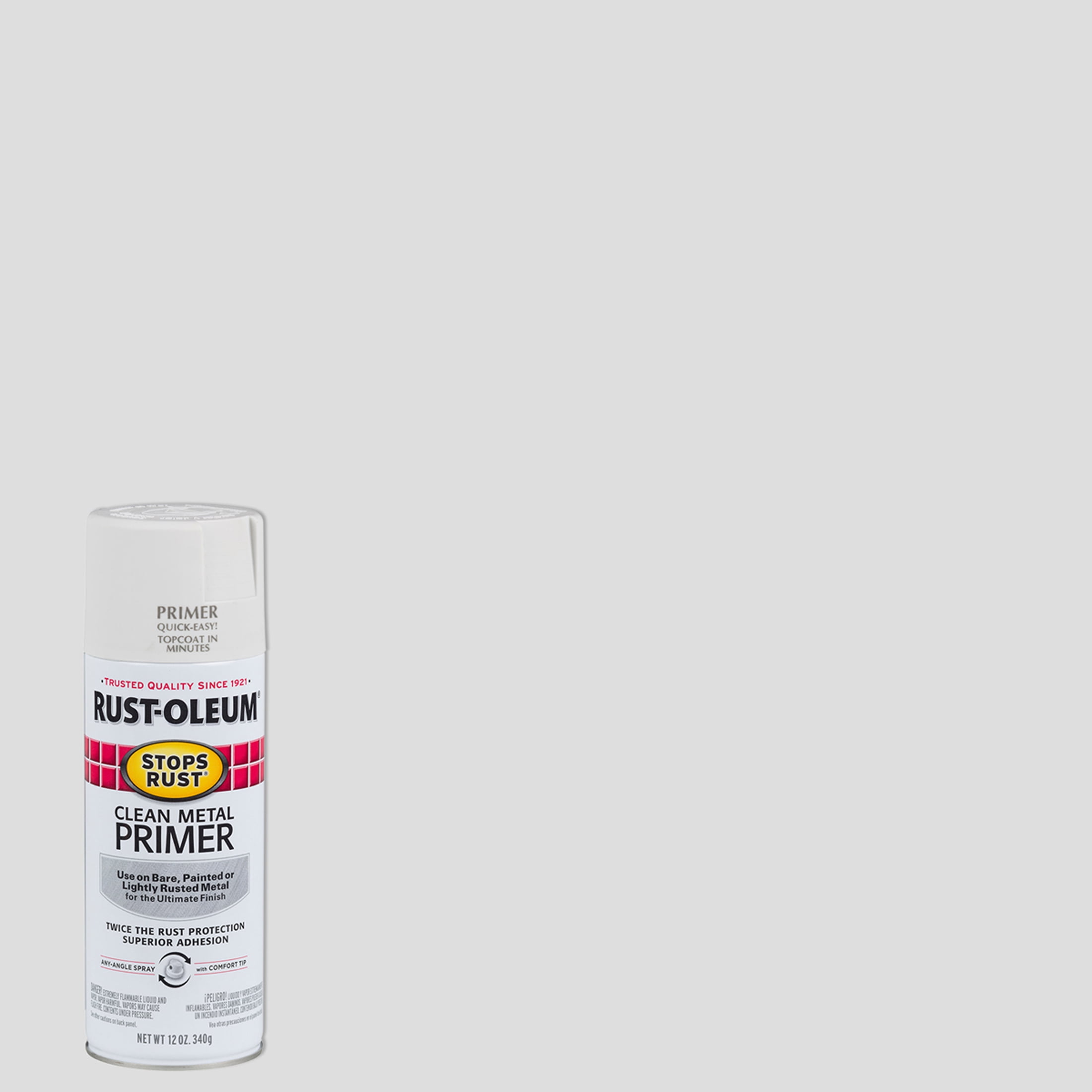 6 Pack, White, Rust-Oleum Stops Rust Flat Clean Metal Primer Spray- 12 ...