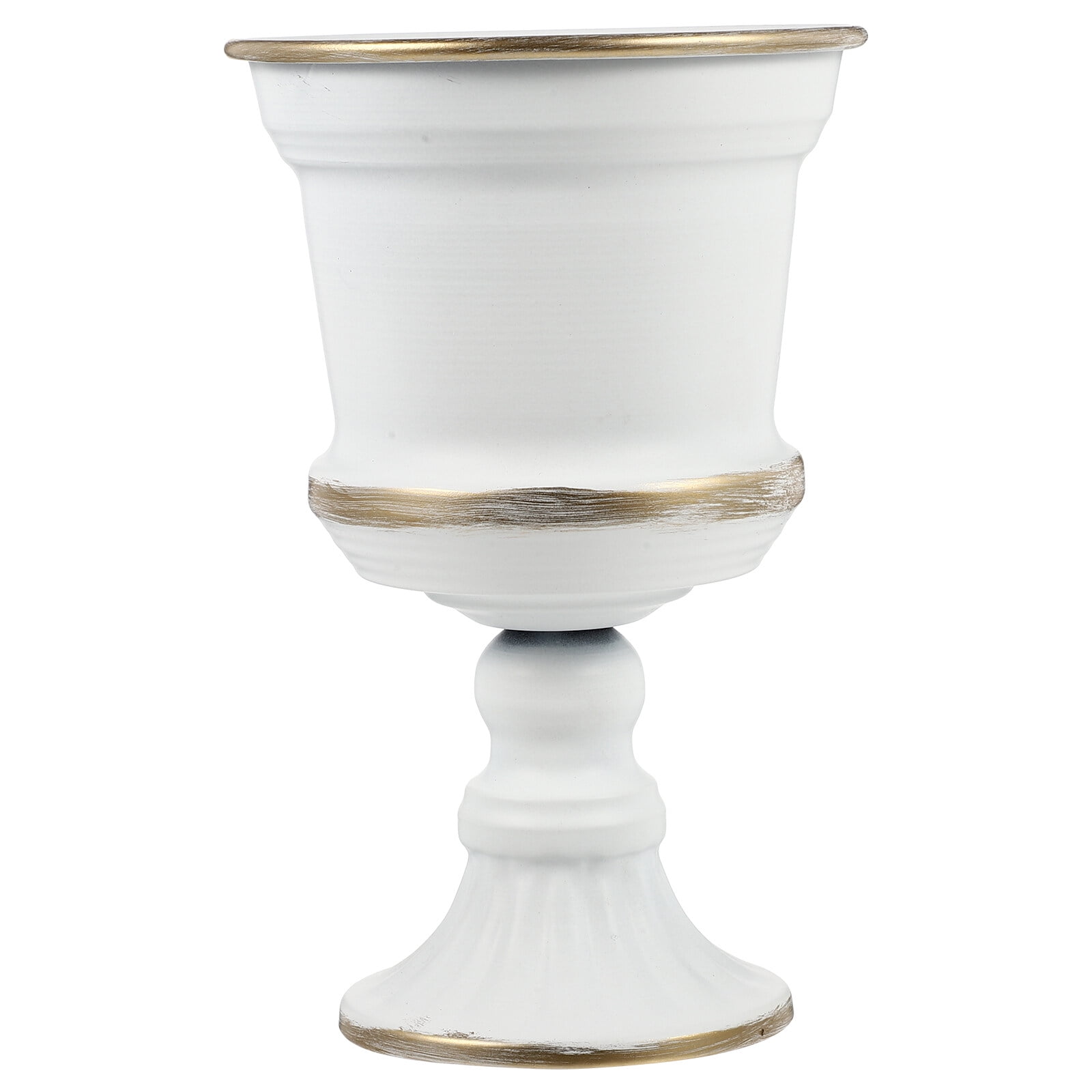 White Rustic Metal Wedding Flower Vase Bowl Nordic Glass Vase - Walmart.com