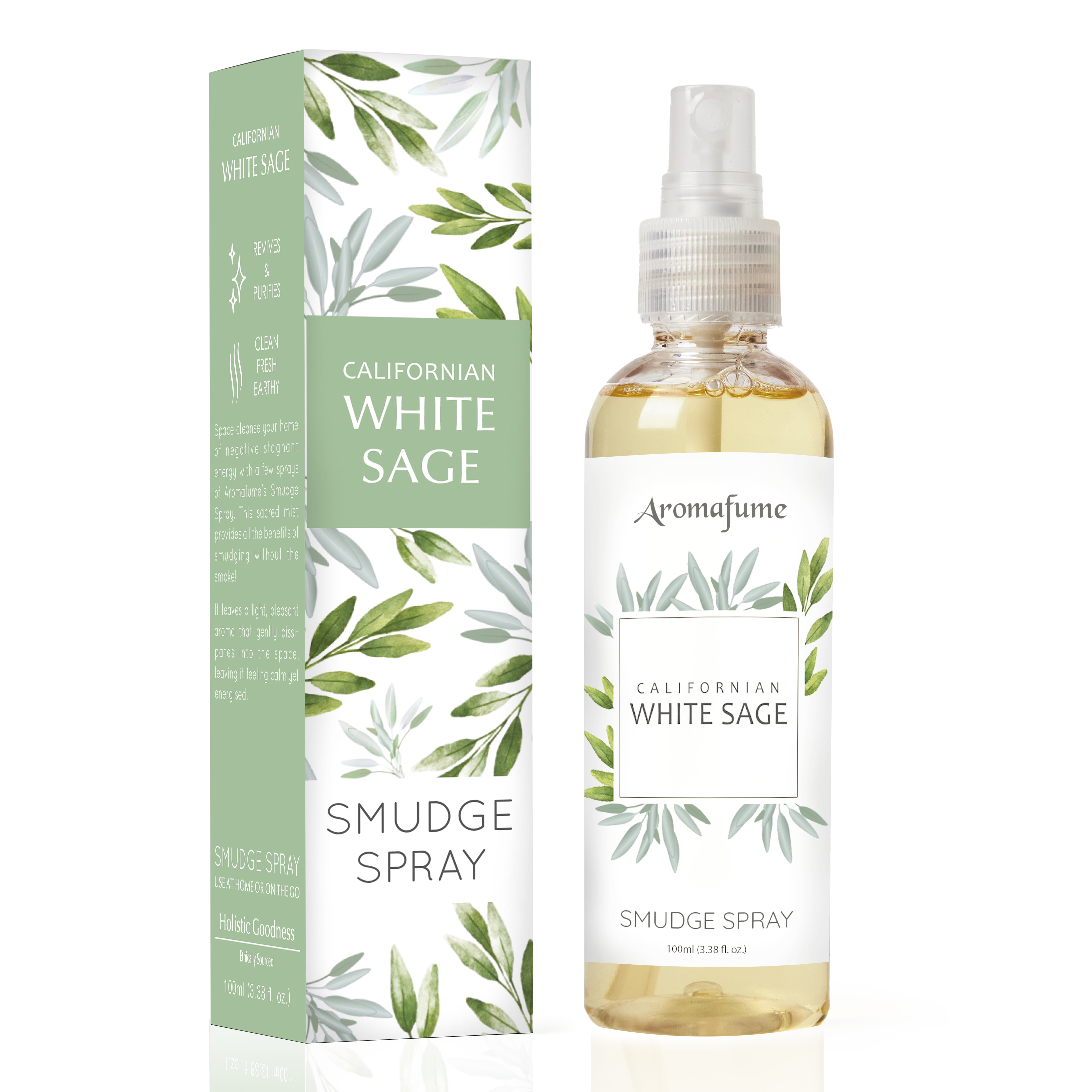 Aromafume White Sage Smudge Spray, Relaxing Fragrance for Cleansing ...