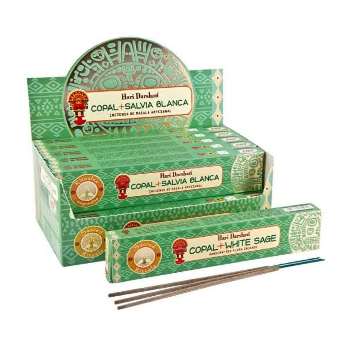 White Sage Copal Box of 12 tube 180 Incense sticks Hari Darshan ...