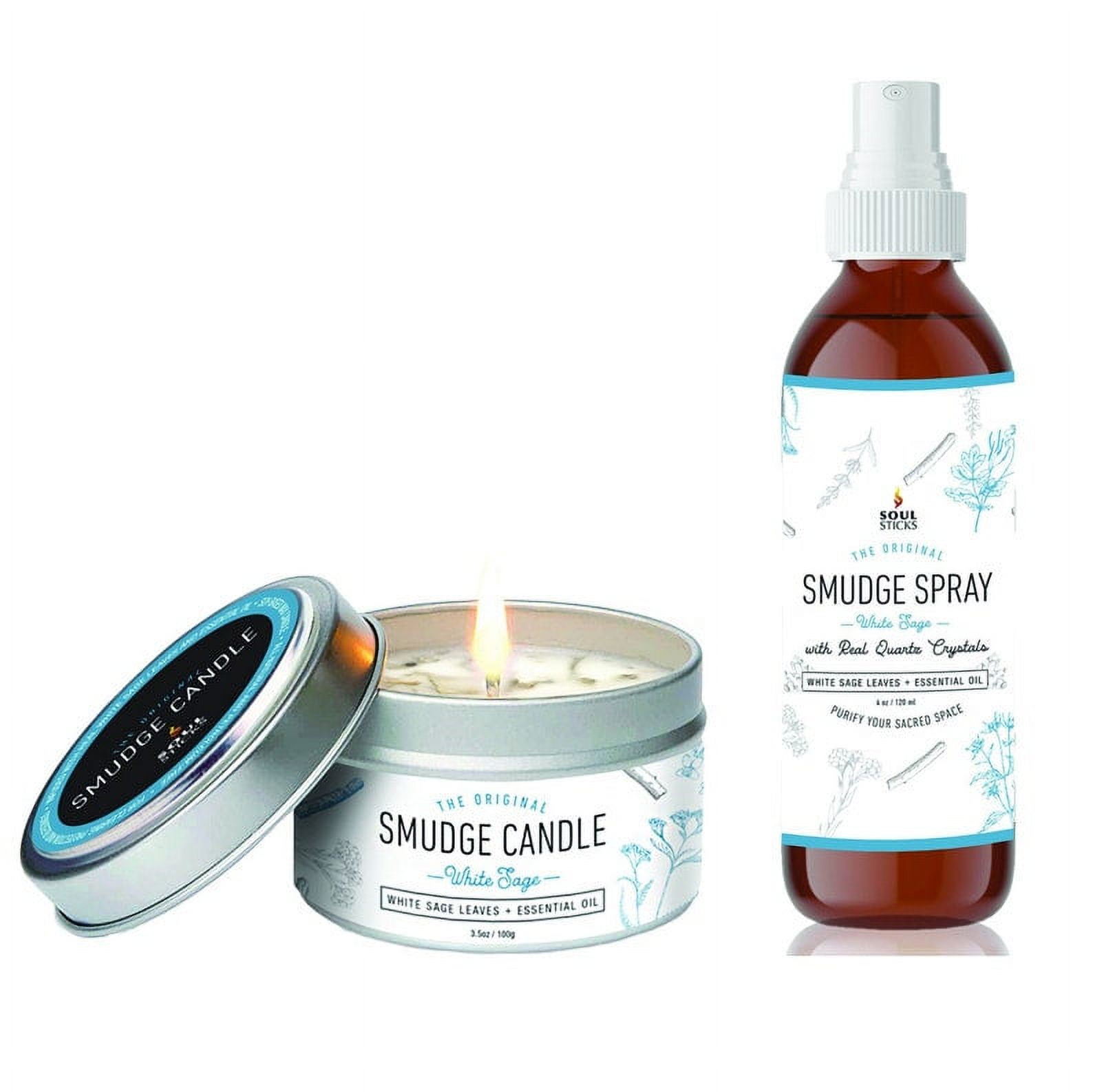 White Sage Smudge Spray and Candle Bundle | for Cleansing House ...