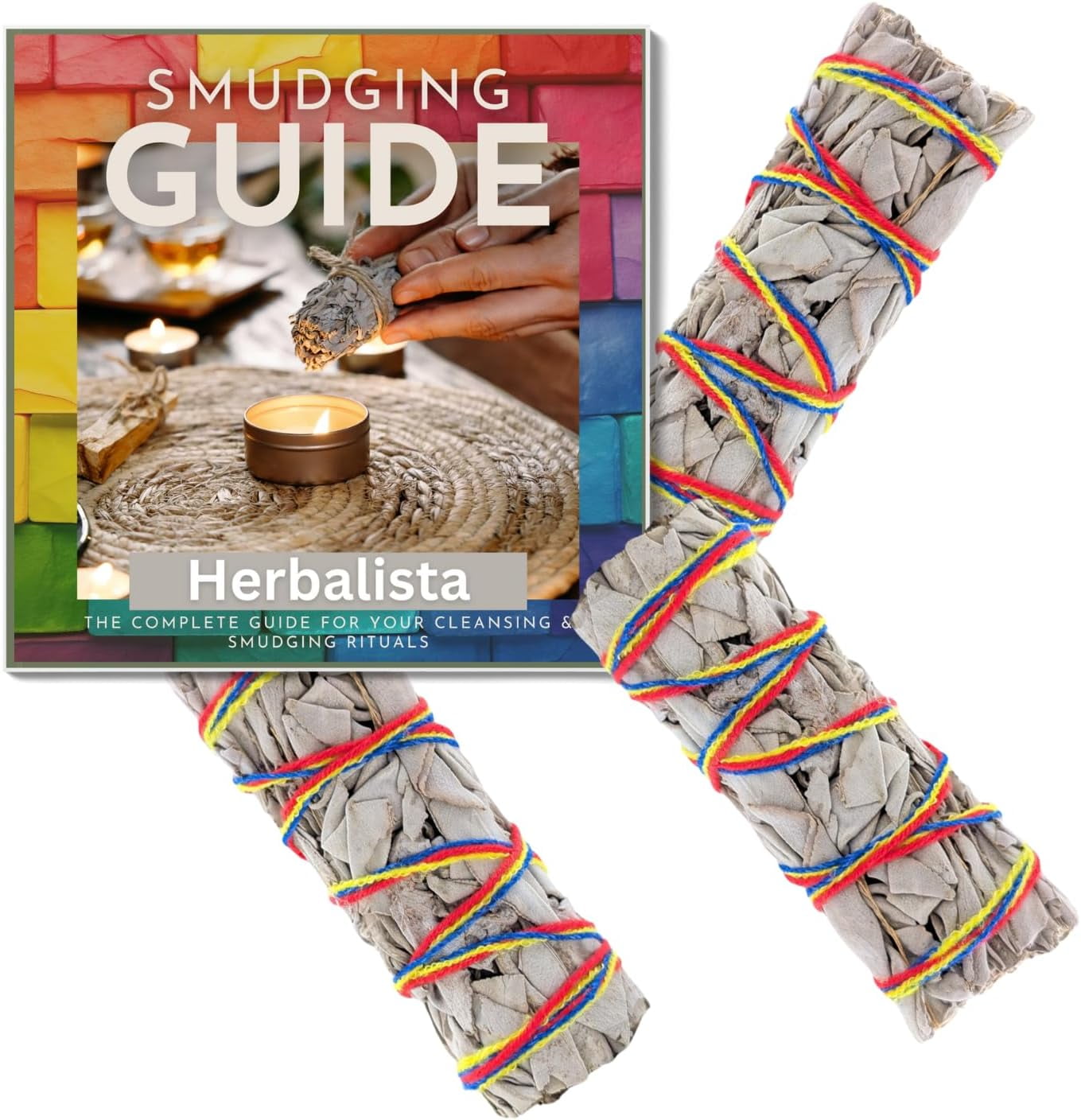 White Sage Smudging Kit - 3 Chakra-Inspired White Sage Bundles (4 ...