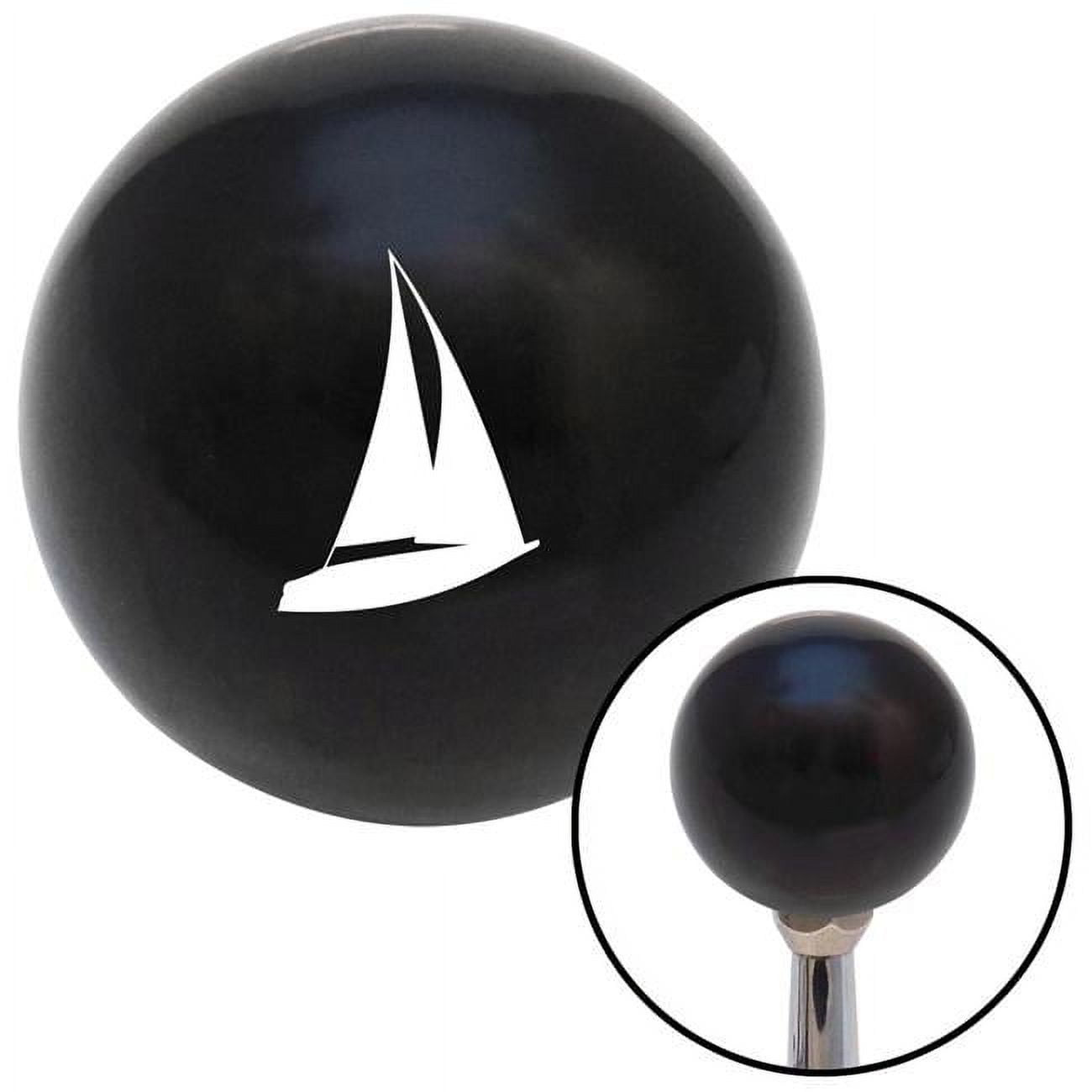 White Sail Boat Black Shift Knob with M16 x 1.5 Insert Shifter Auto ...