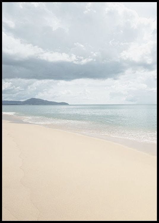 White Sand Beach No1 Poster Wall Art, Modern Wall Decor For Living Room ...