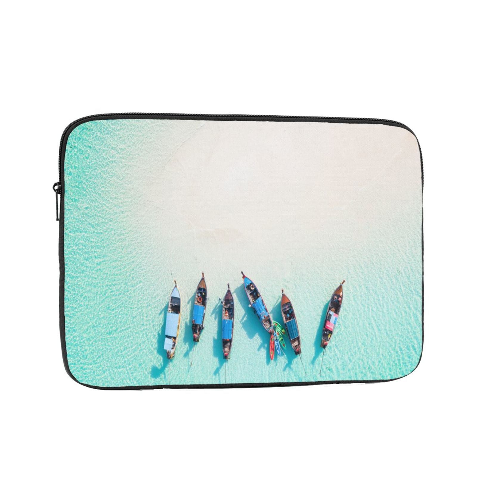 White Sand Beach and Boats 17 inch Portable Laptop Sleeve Compatible ...