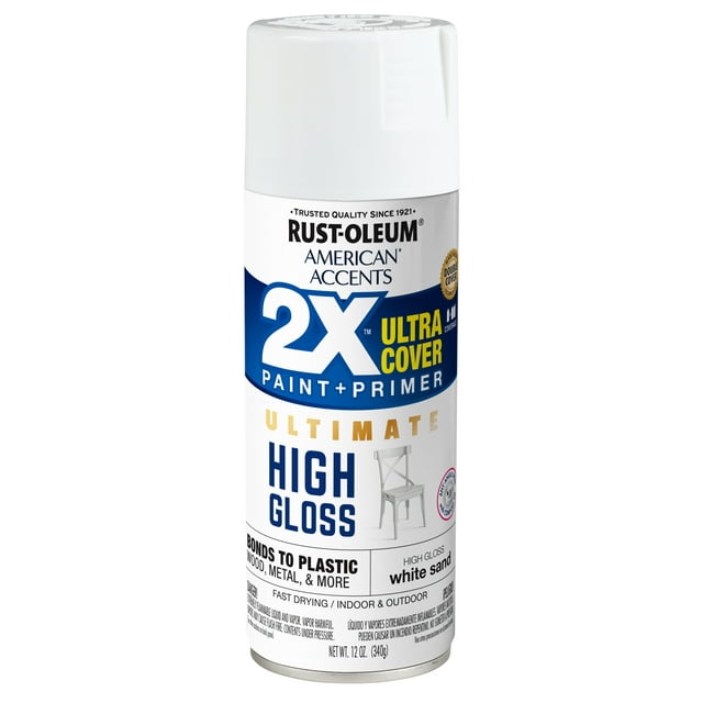 White Sand, Rust-Oleum American Accents 2X Ultra Cover High Gloss Spray ...