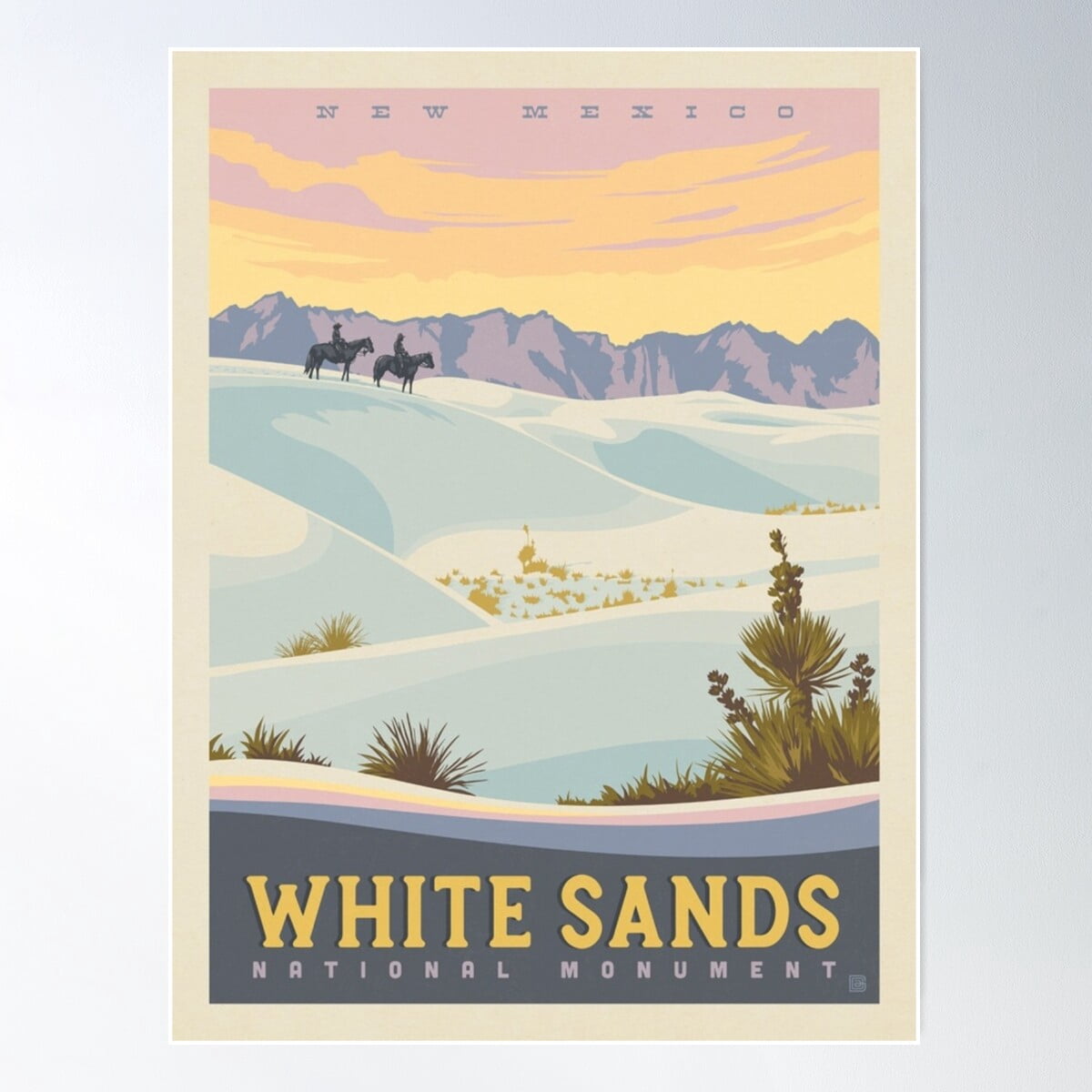 White Sands National Monument New Mexico Poster Wall Art Modern Wall