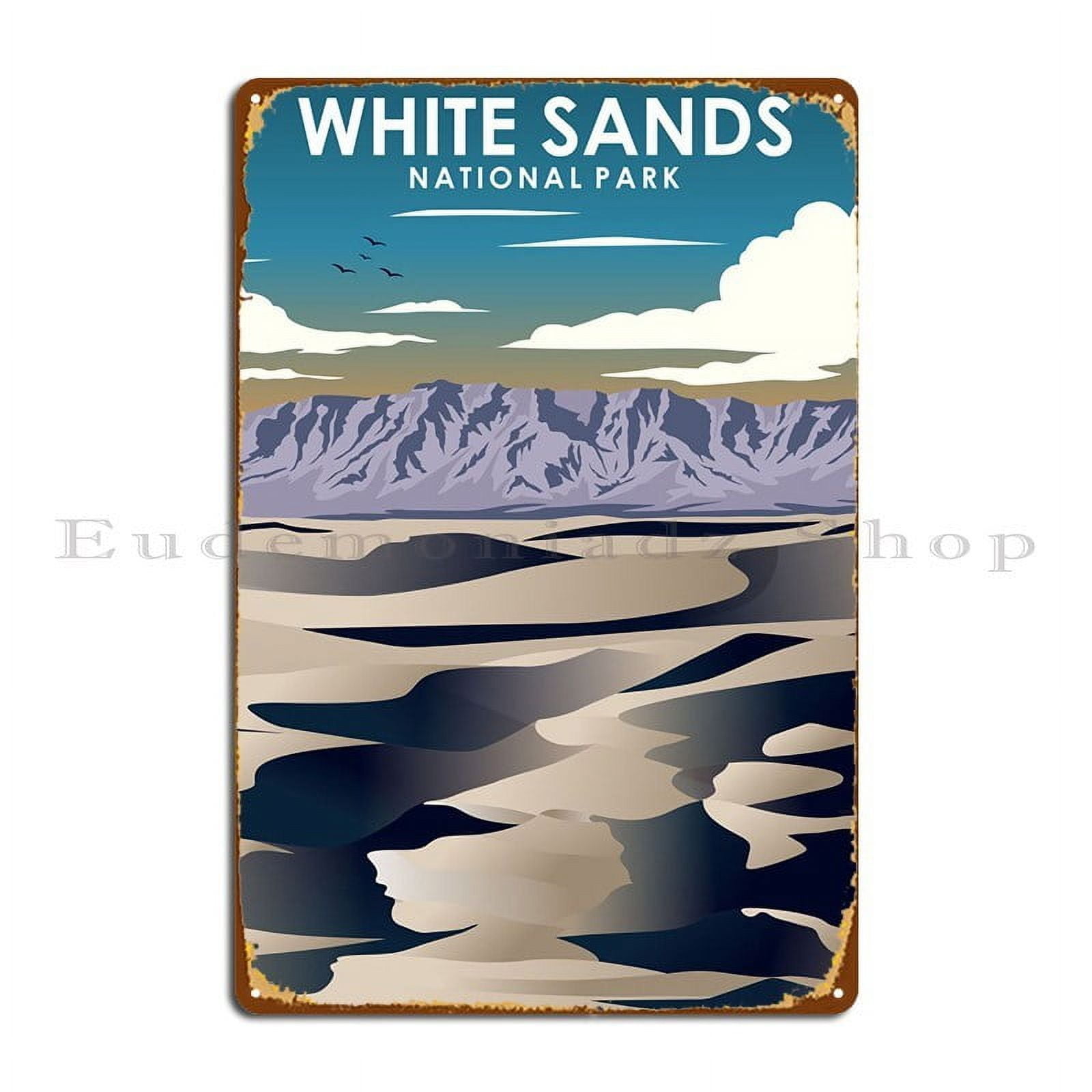 White Sands National Park Metal Sign Retro Create Living Room Kitchen ...