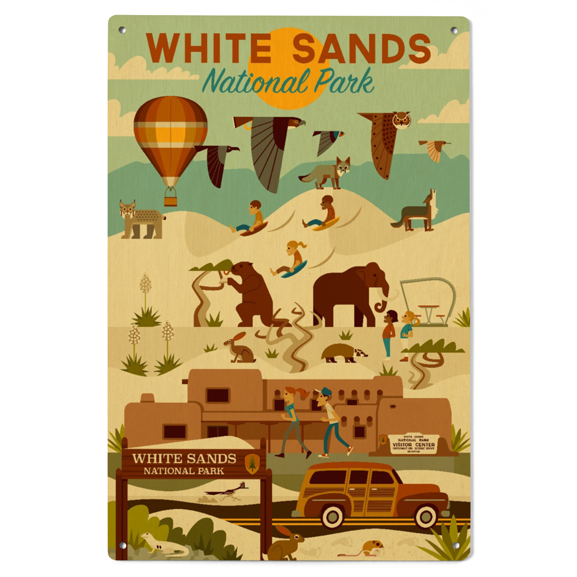 White Sands National Park, New Mexico, Geometric National Park Series ...