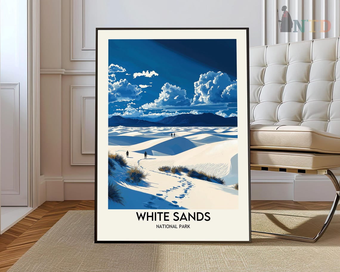 White Sands National Park Poster, New Mexico Print, White Sands ...