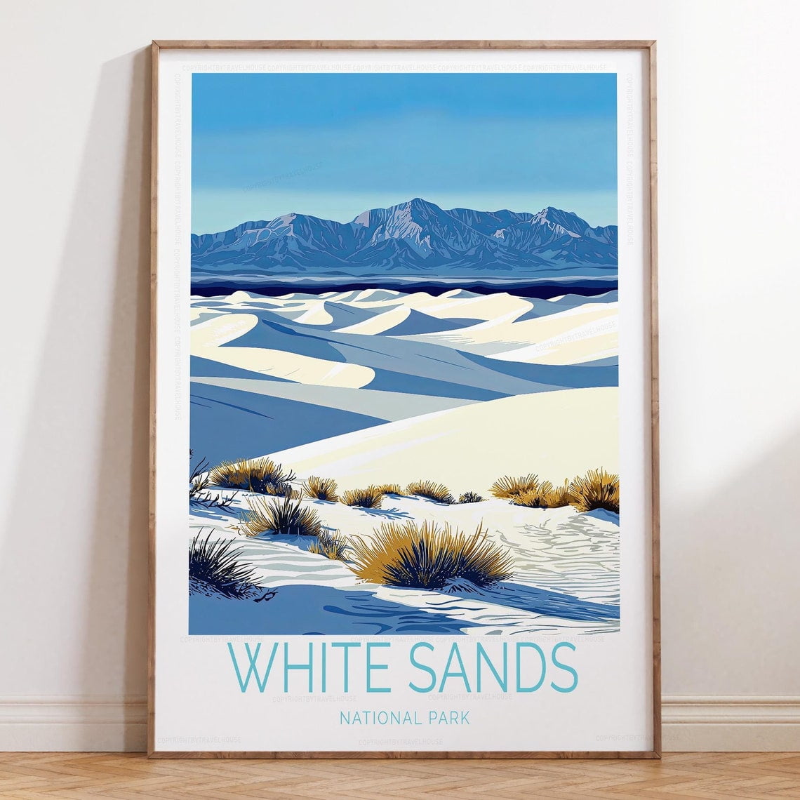 White Sands National Park Poster, White Sands New Mexico Wall Art Print ...