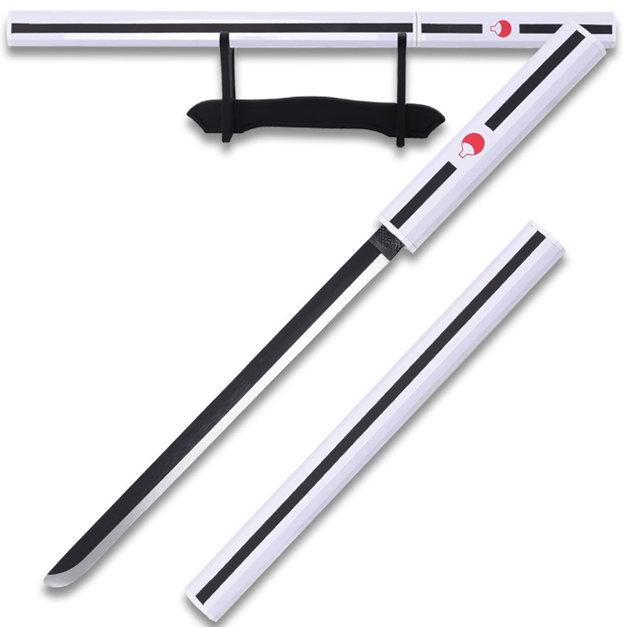 White Sasuke Kusanagi Grass Cutter Steel Ninja Sword Katana 16.5" Not ...