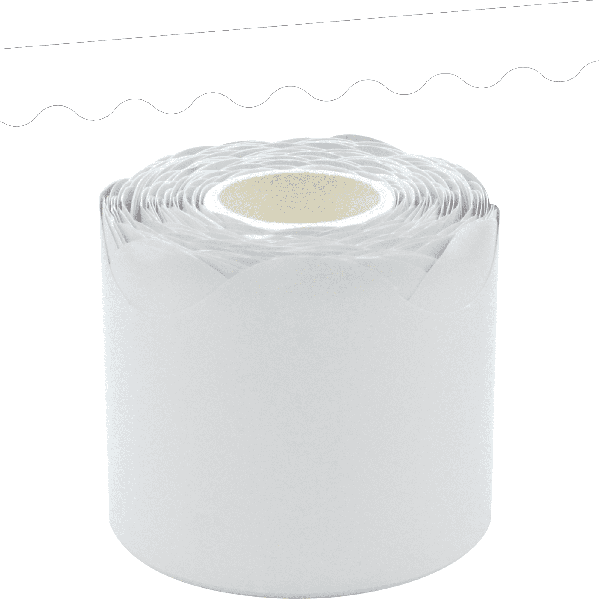 White Scalloped Rolled Border Trim - Walmart.com