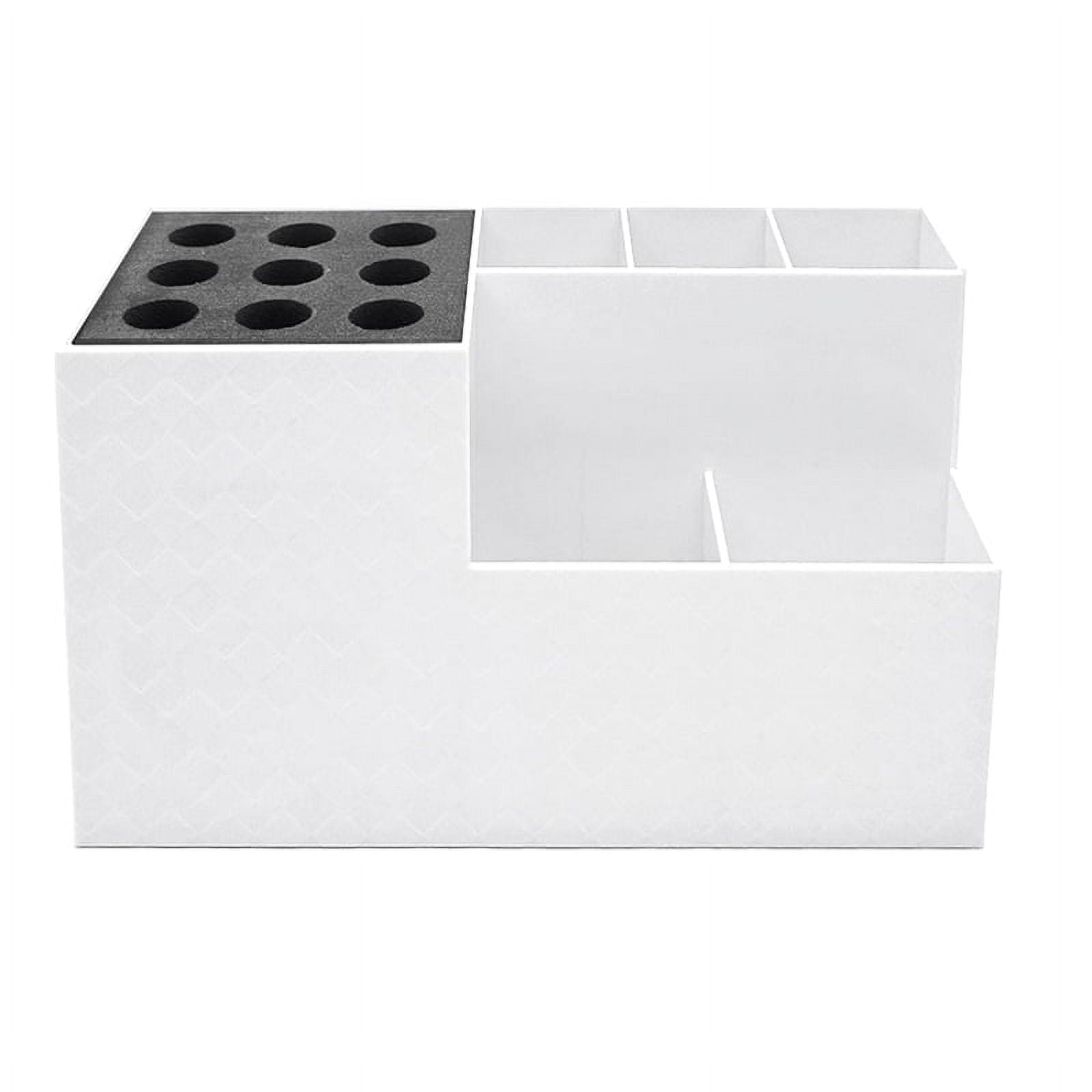 White Scissor Non-Slip Storage Rack Ultra Light Hair Tool Organizer ...