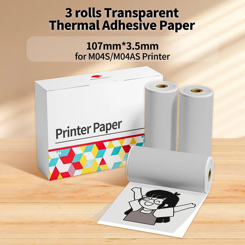 White Self-Adhesive Thermal Paper, Sticker Paper for M04S/M04S ...
