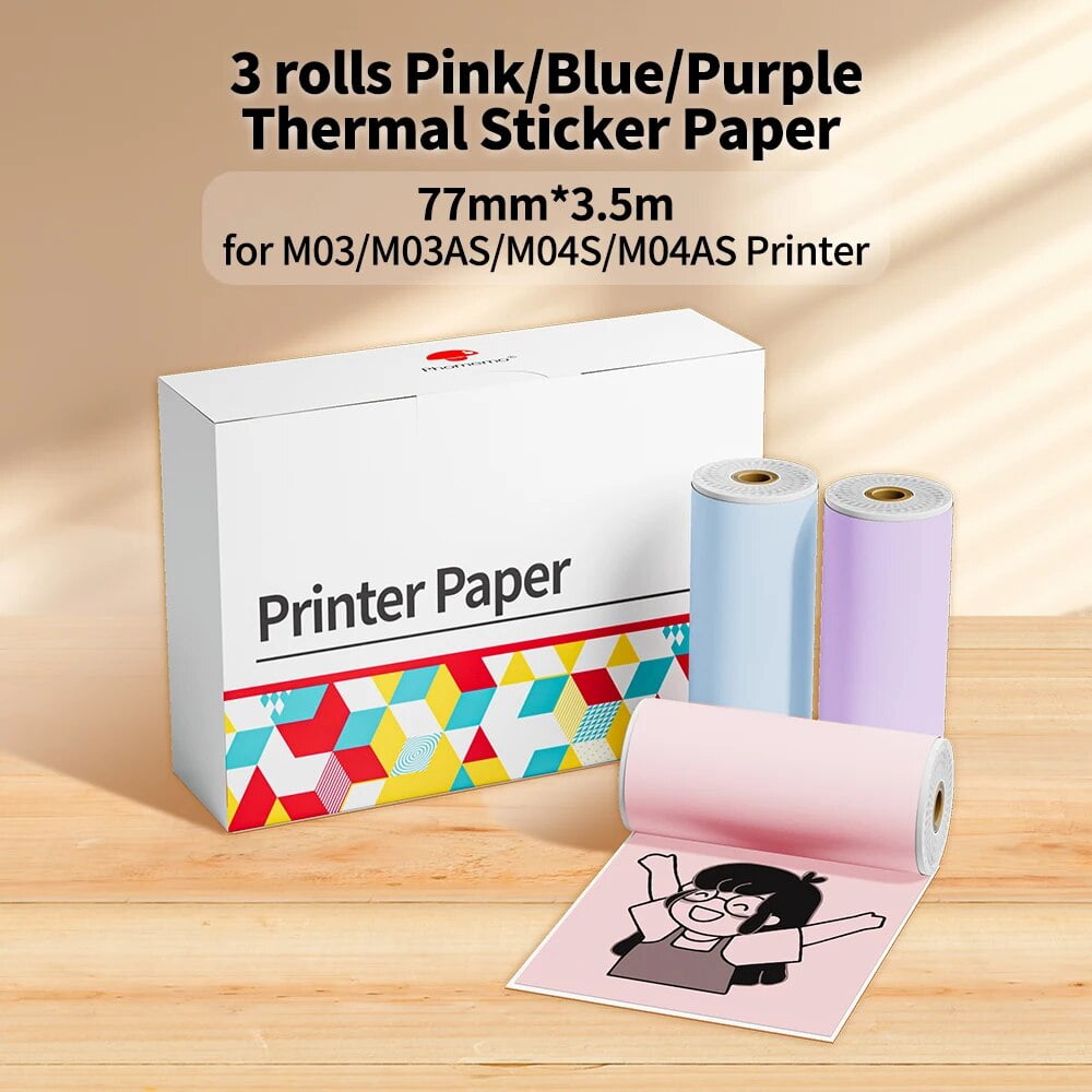 White Self-Adhesive Thermal Paper, Sticker Paper for M04S/M04S ...