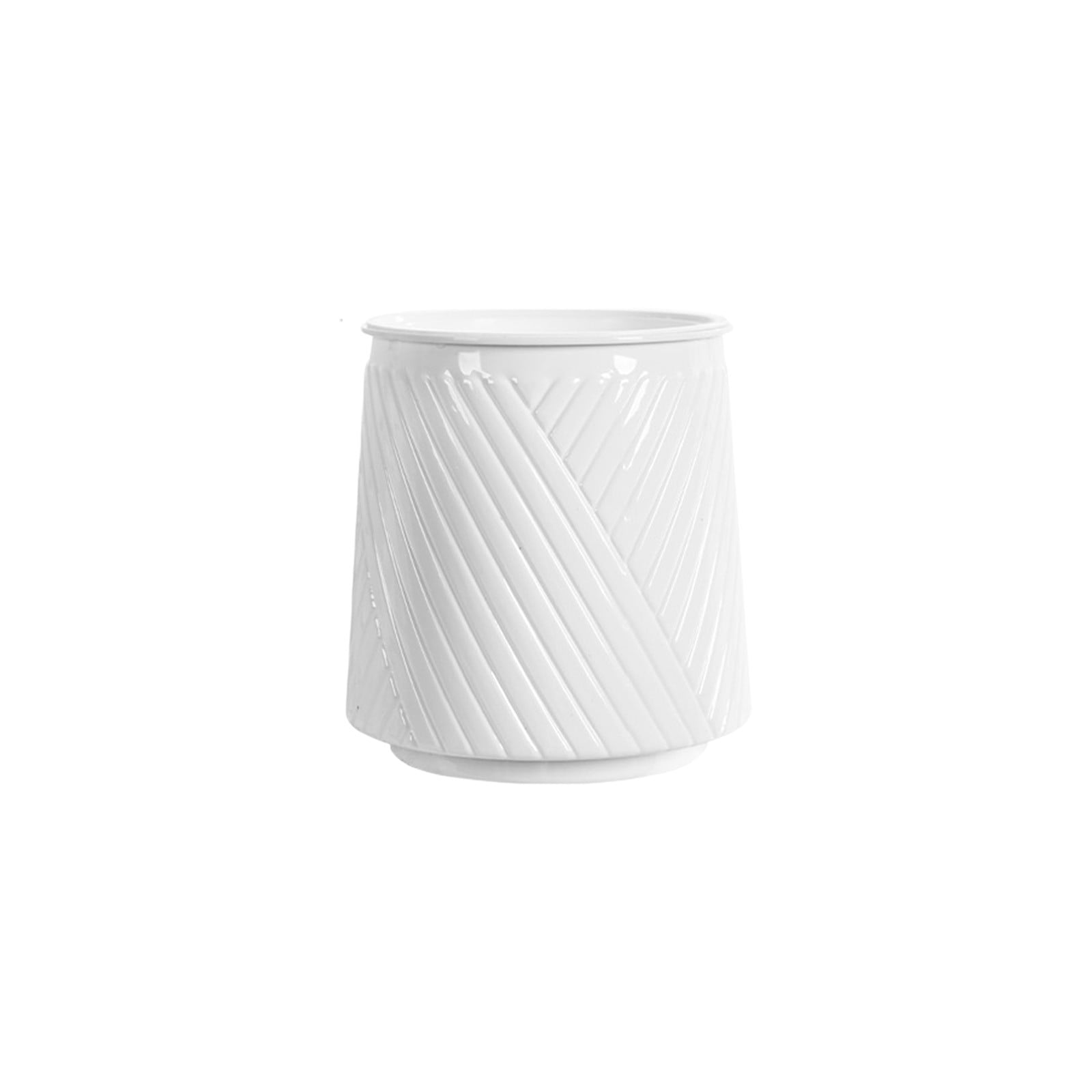 White Self Watering Planter With Water Conduction Rope Water Storage ...