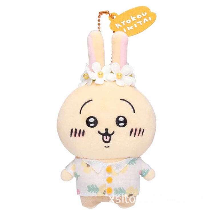 White Self-mocking Bear Kohachi Chiikawa Travel Cartoon Cute ...