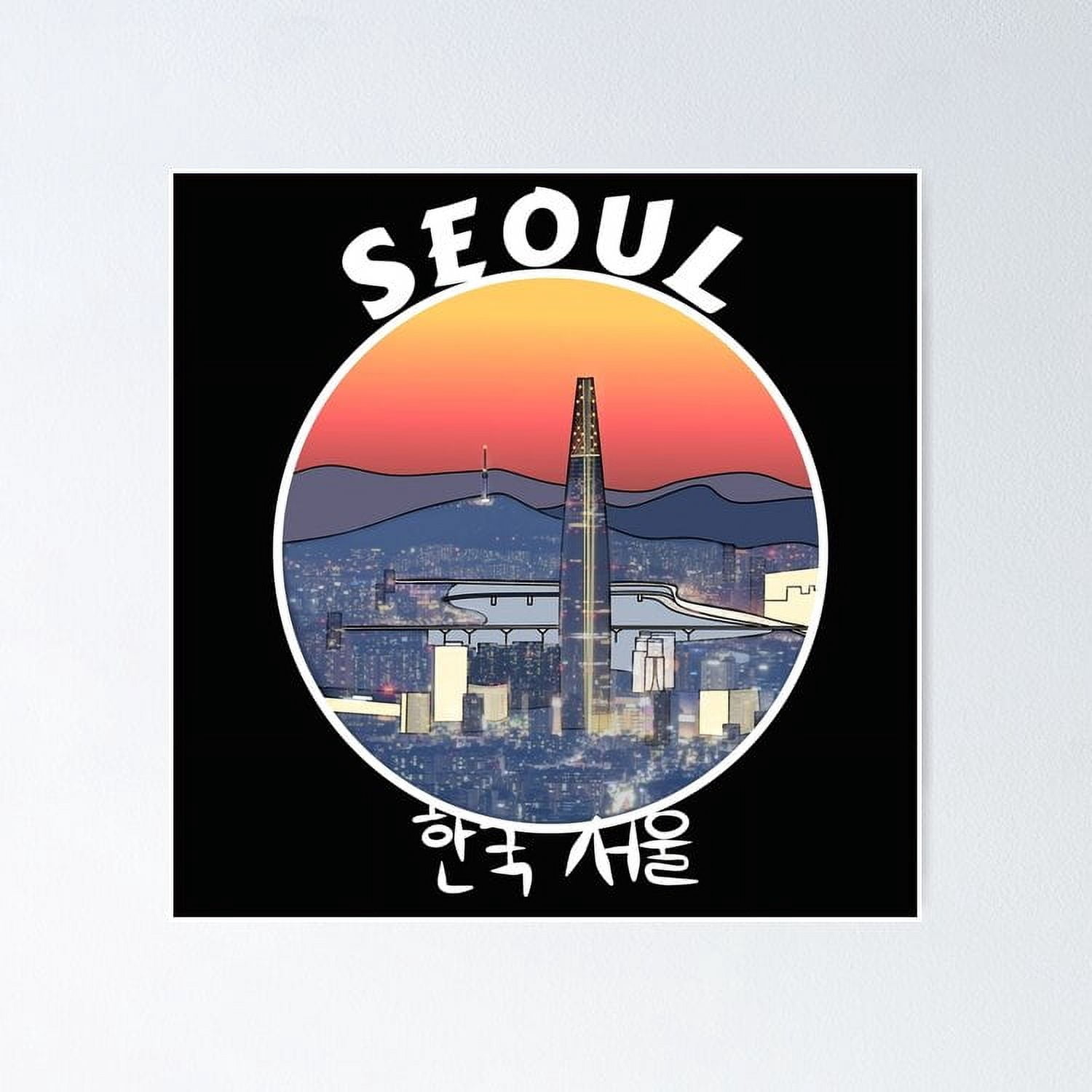 White Seoul Nightview Poster, 12x18 UNFRAMED - Walmart.com