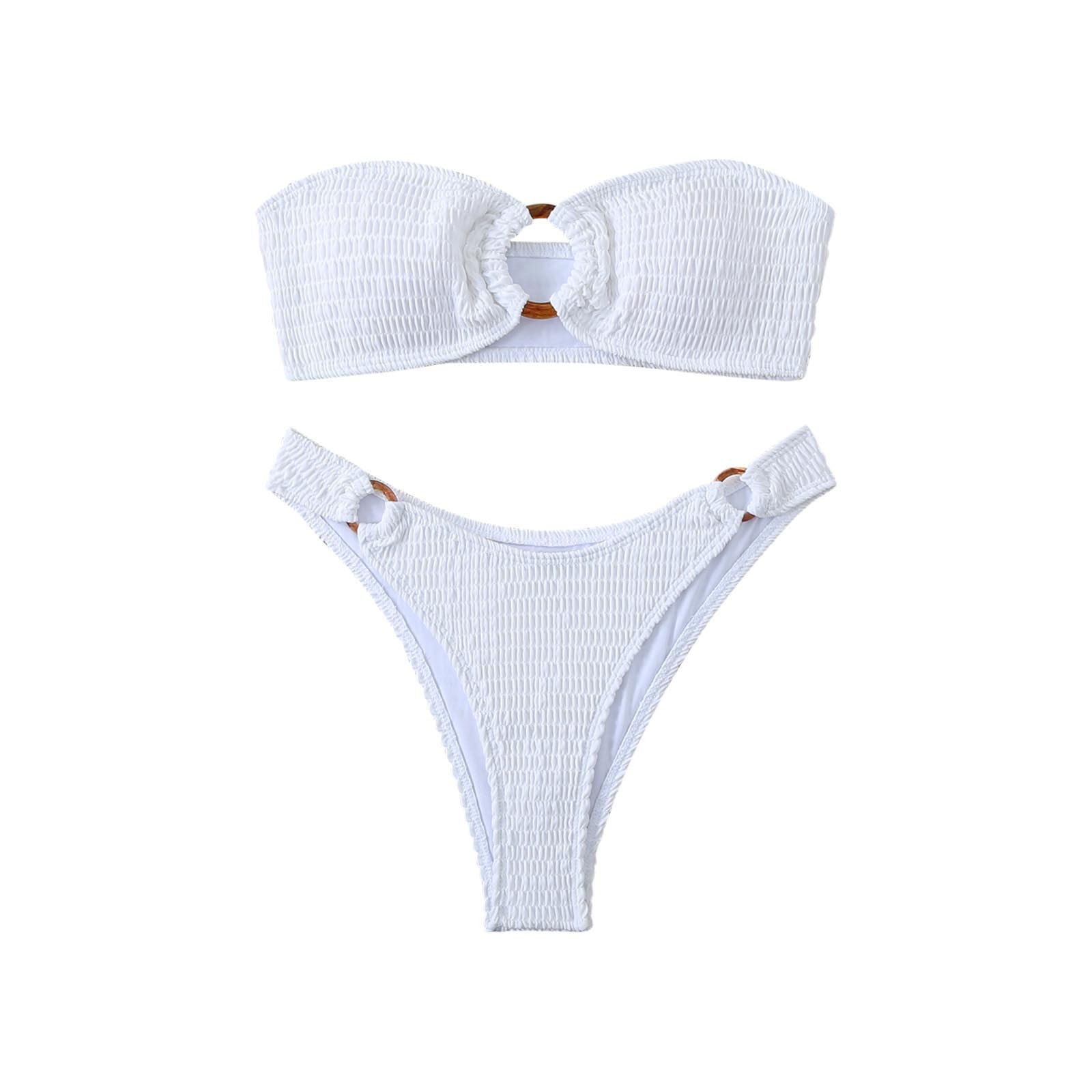 White Sets for Juniors Beach Matching Lounge Sexy Hawaiian High Cut ...