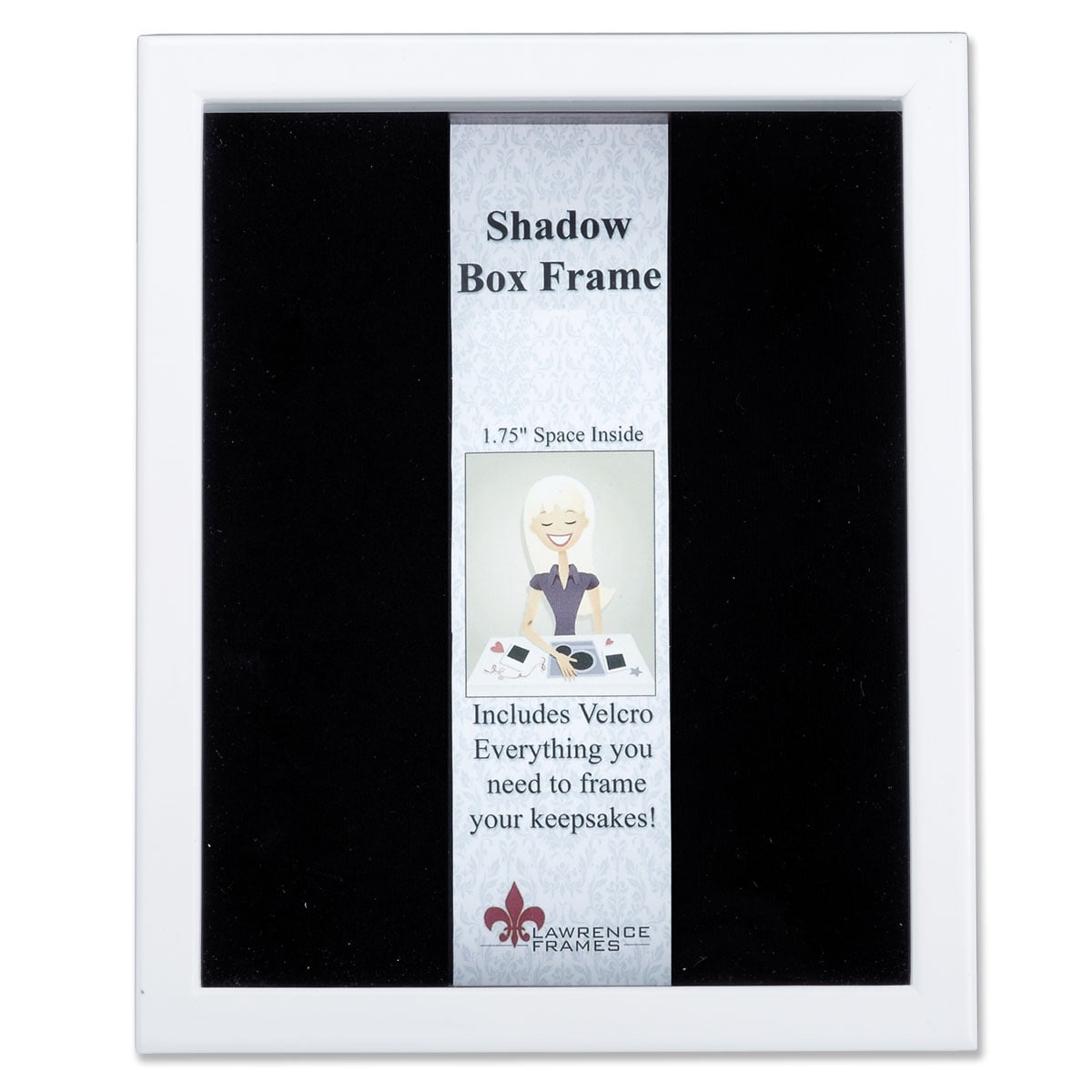 White Shadow Box 8x10 w 1 frac34 in depth - 8x10 - Walmart.com
