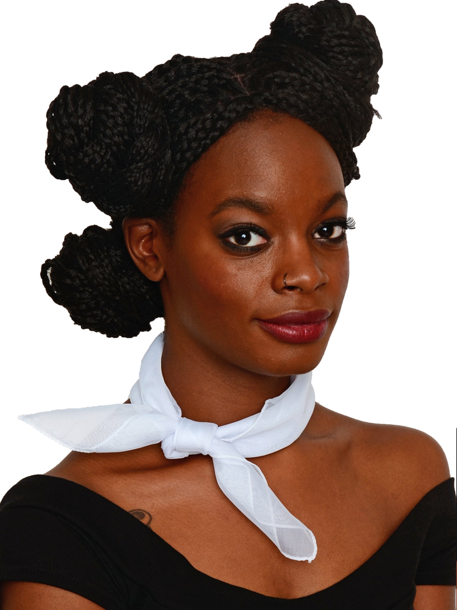 White Sheer Chiffon 21 inch Square Scarf - 50s Style - Hey Viv Retro ...
