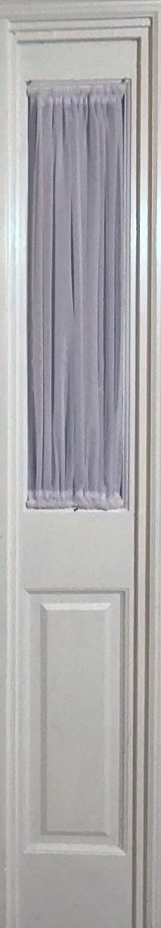 White Sheer SIDELIGHT Curtain 29" Wide 35" Length Rod Pocket TOP and ...