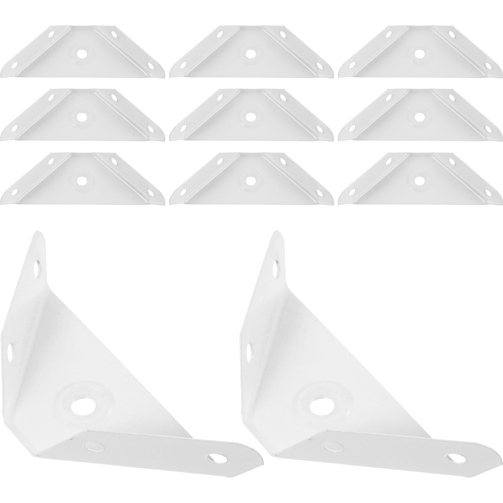 White Shelf 12 Pcs Dresser Desk Cabinet Brackets Support 90-degree ...