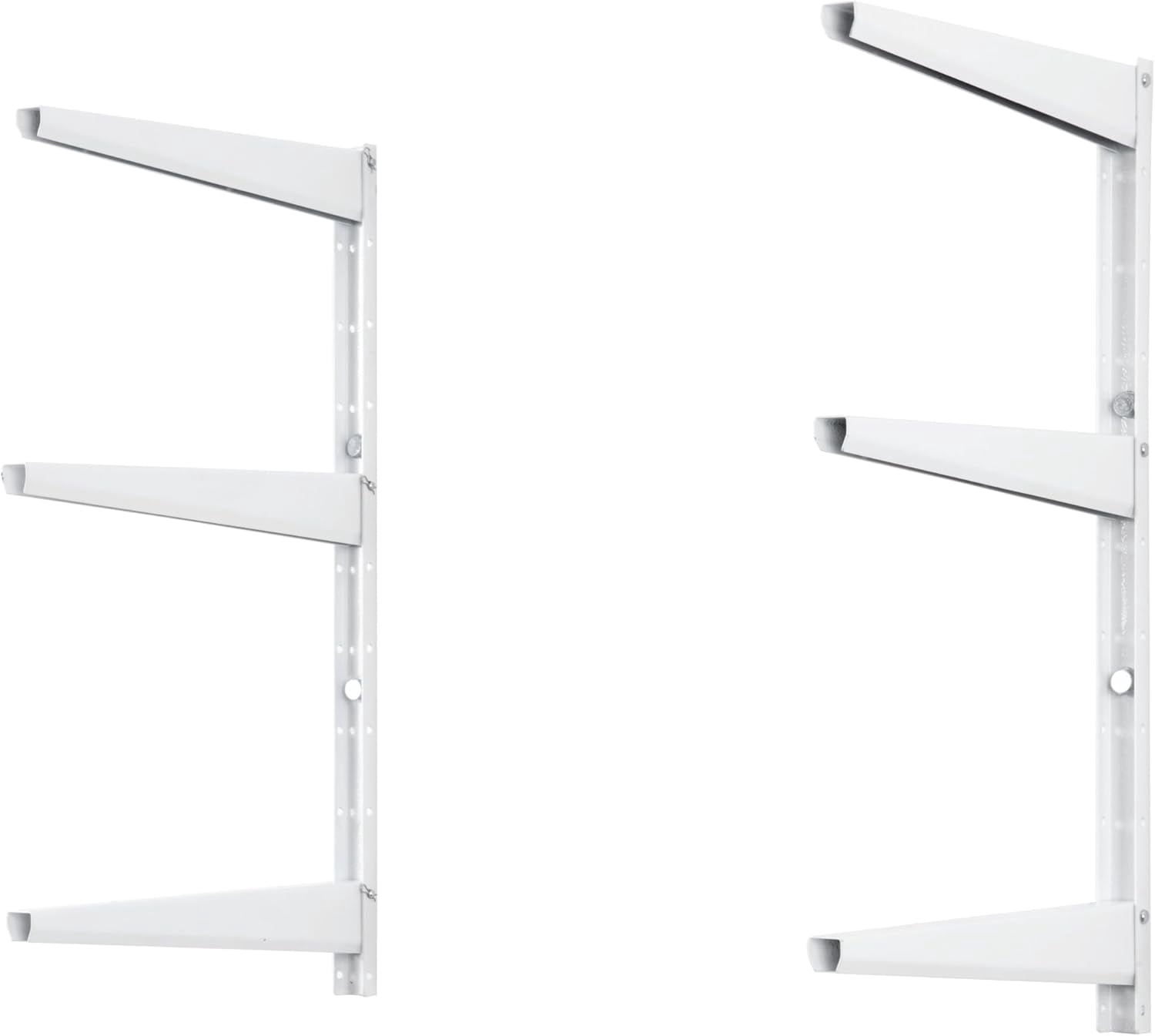 White Shelf Brackets by Delta Cycle, Set of 6 Fully Adjustable 12-inch ...