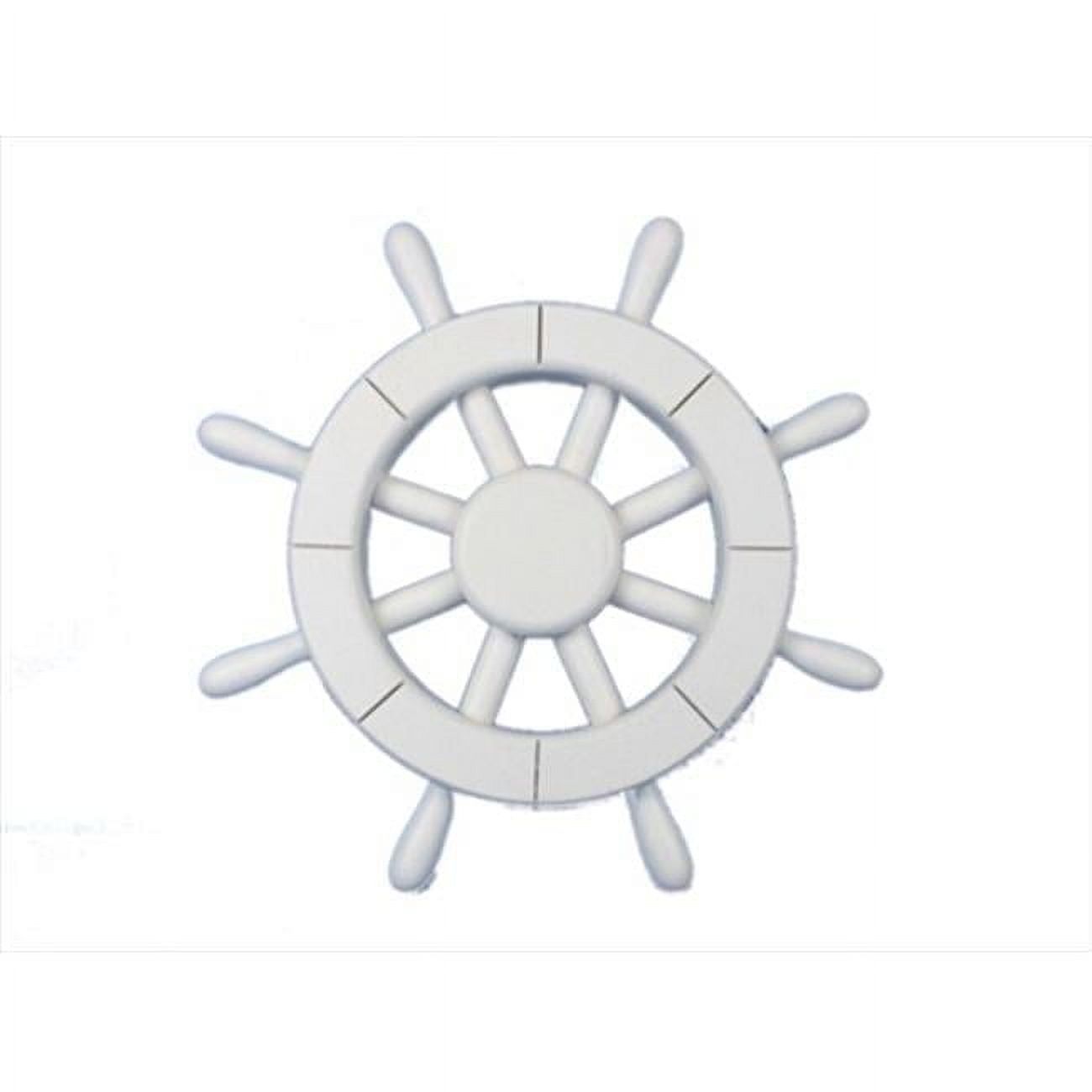White Ship Wheel 12 in. Decorative Accent - Walmart.com