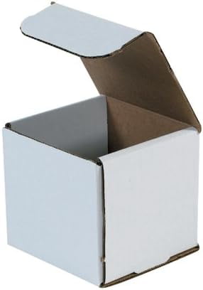 White Shipping Boxes 4x4x4 Heavy Duty, Lightweight, 4"L X 4"W X 4"H ...