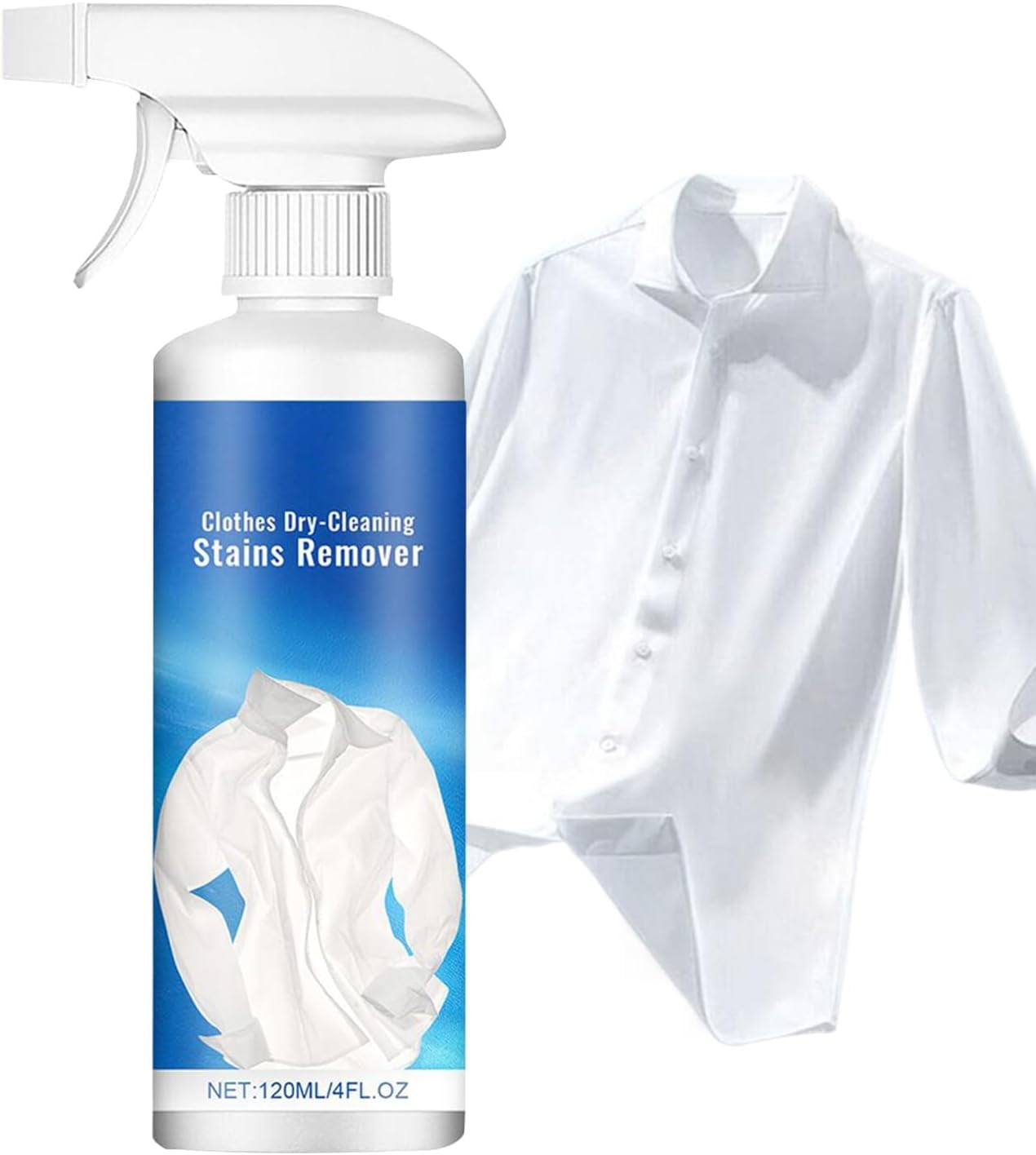 White Shirt Stubborn Stain Cleaner，Clothes Stain Remover - 120ml - Washing Oil Cleaner Fabric ...