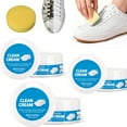 White Shoe Cleaner Cream,Multipurpose No-Wash Solid Comes With Sponge ...