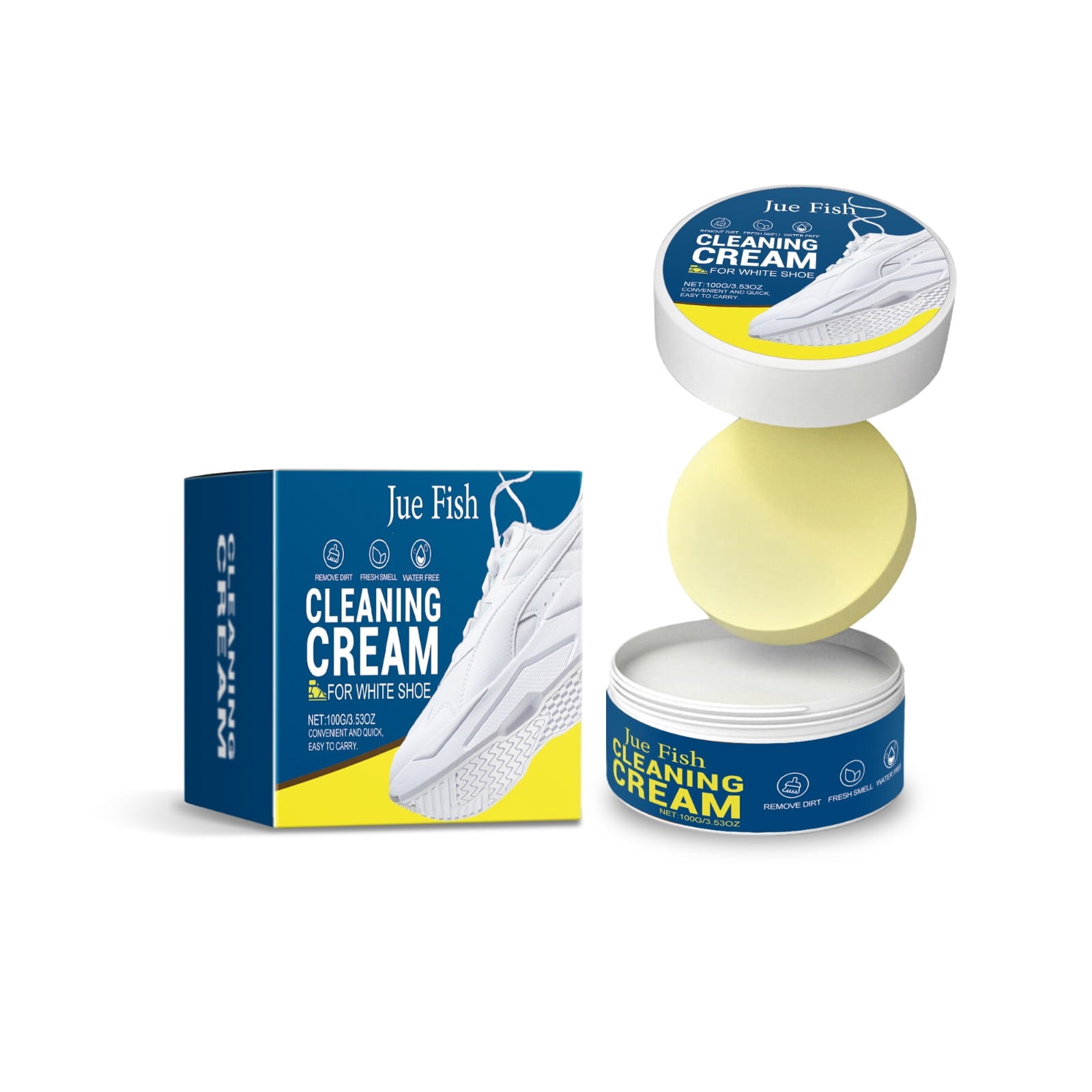 White Shoe Cleaning Cream Removes Stains and Yellowing from The of ...