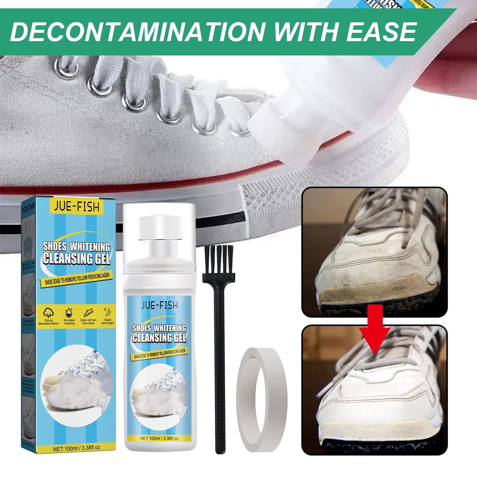 White Shoe Cleaning Cream - Shoe Cleaning Kit - Sneaker Cleaner Wipes ...