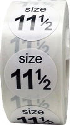 White Shoe Size 11 1/2 Circle Stickers | 0.75" Inch Round | 500 Pack ...