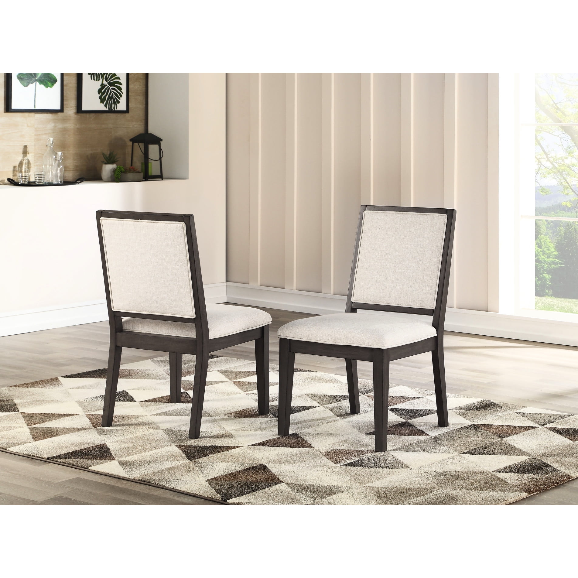 White Side Chair Of 2 - Hardwood Solids And Quarter Cut Ash Veneers For ...