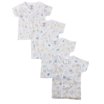 Bambini 3-Pack White Side Snap Short Sleeve Infant T-Shirt for Newborns ...