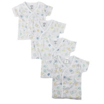 Bambini 3-Pack White Side Snap Short Sleeve Infant T-Shirt for Newborns ...