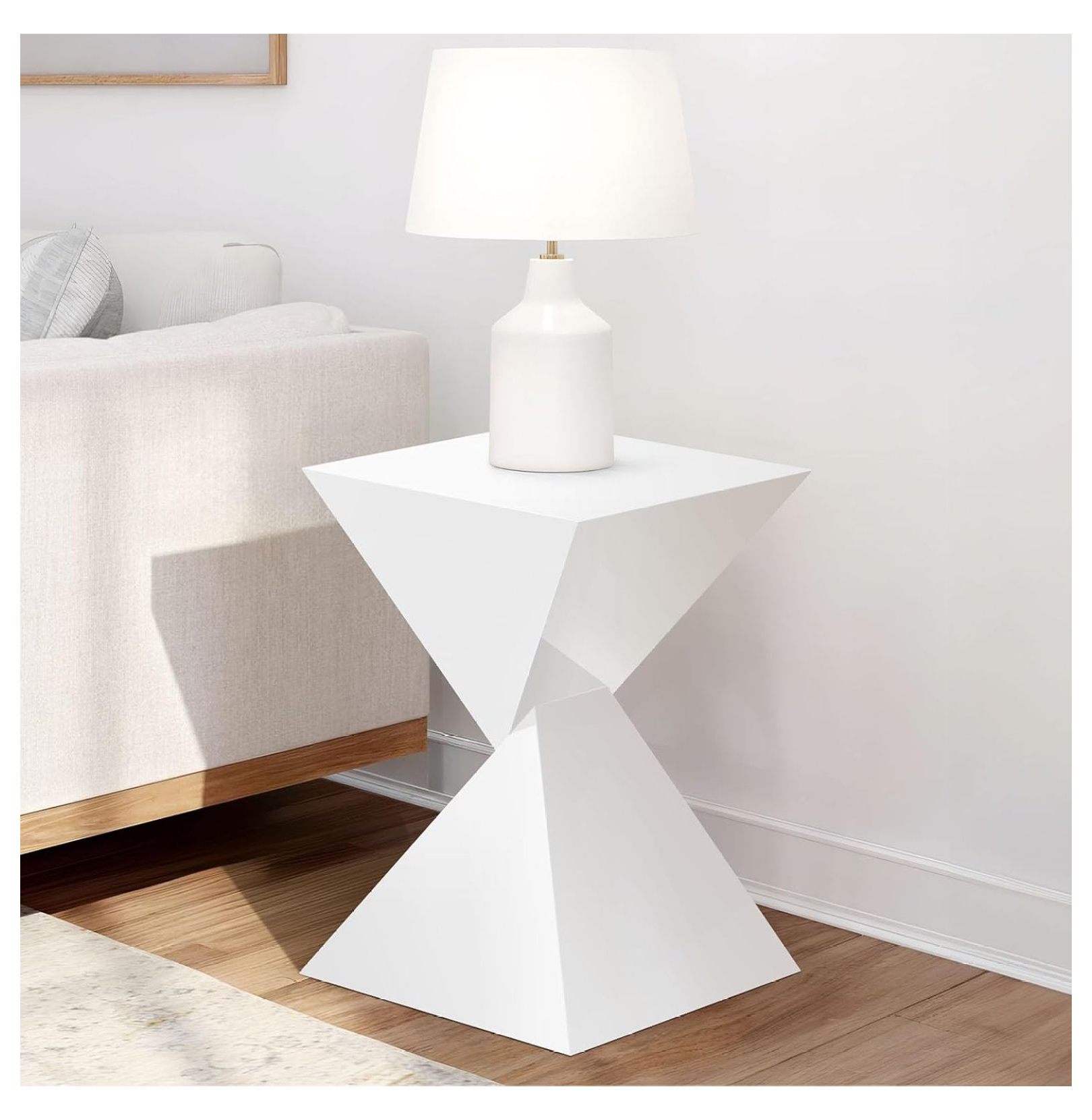 White Side Table, Modern Small End Tables for Small Spaces, End Tables ...