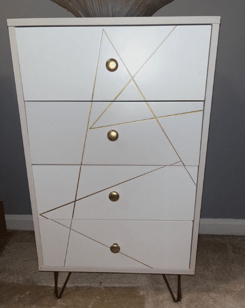 White Sideboard Storage Cabinet, Modern Buffet Console Table Cupboard ...