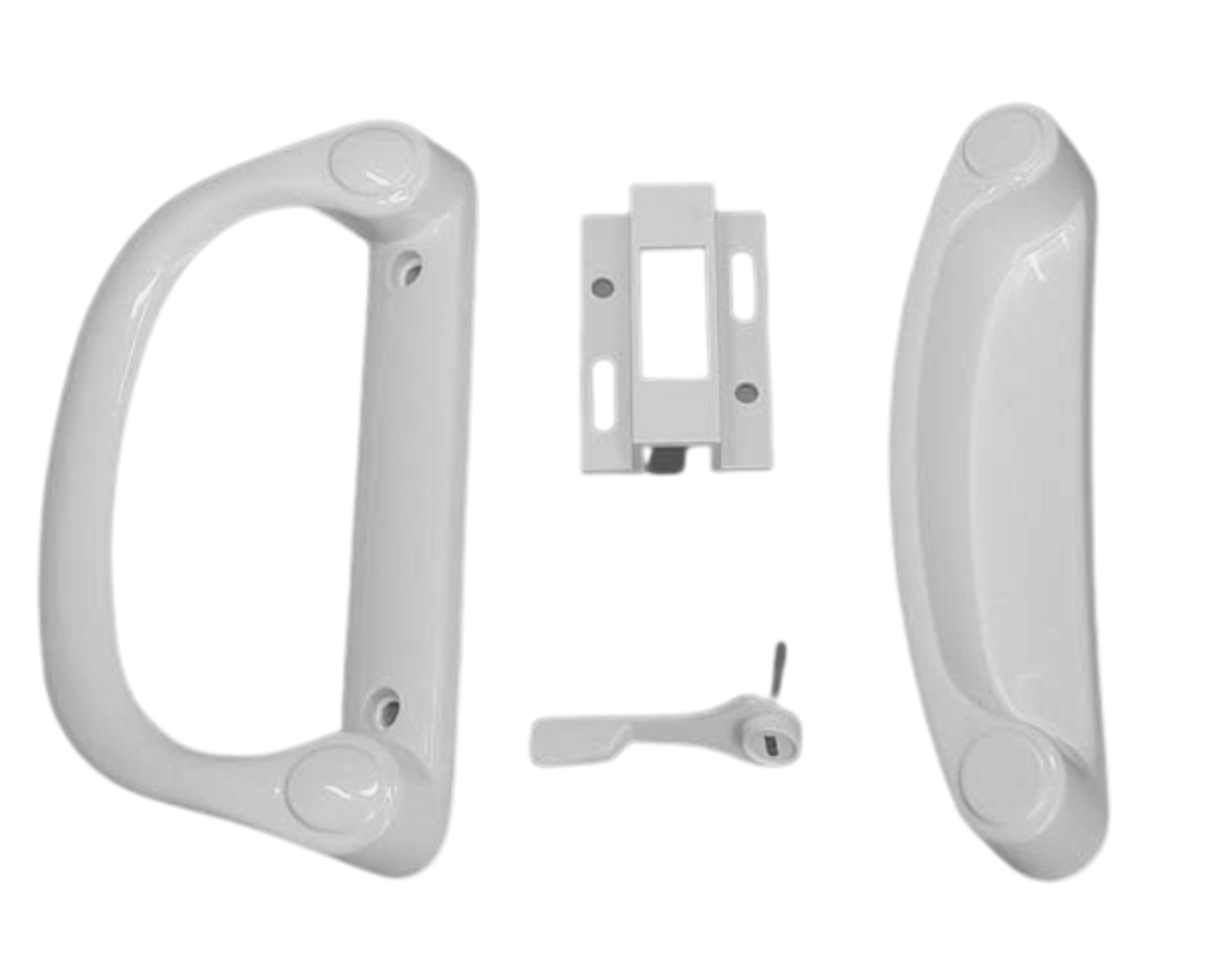 White Siding Patio Door Handle Kit | Handle Replacement for Sliding ...