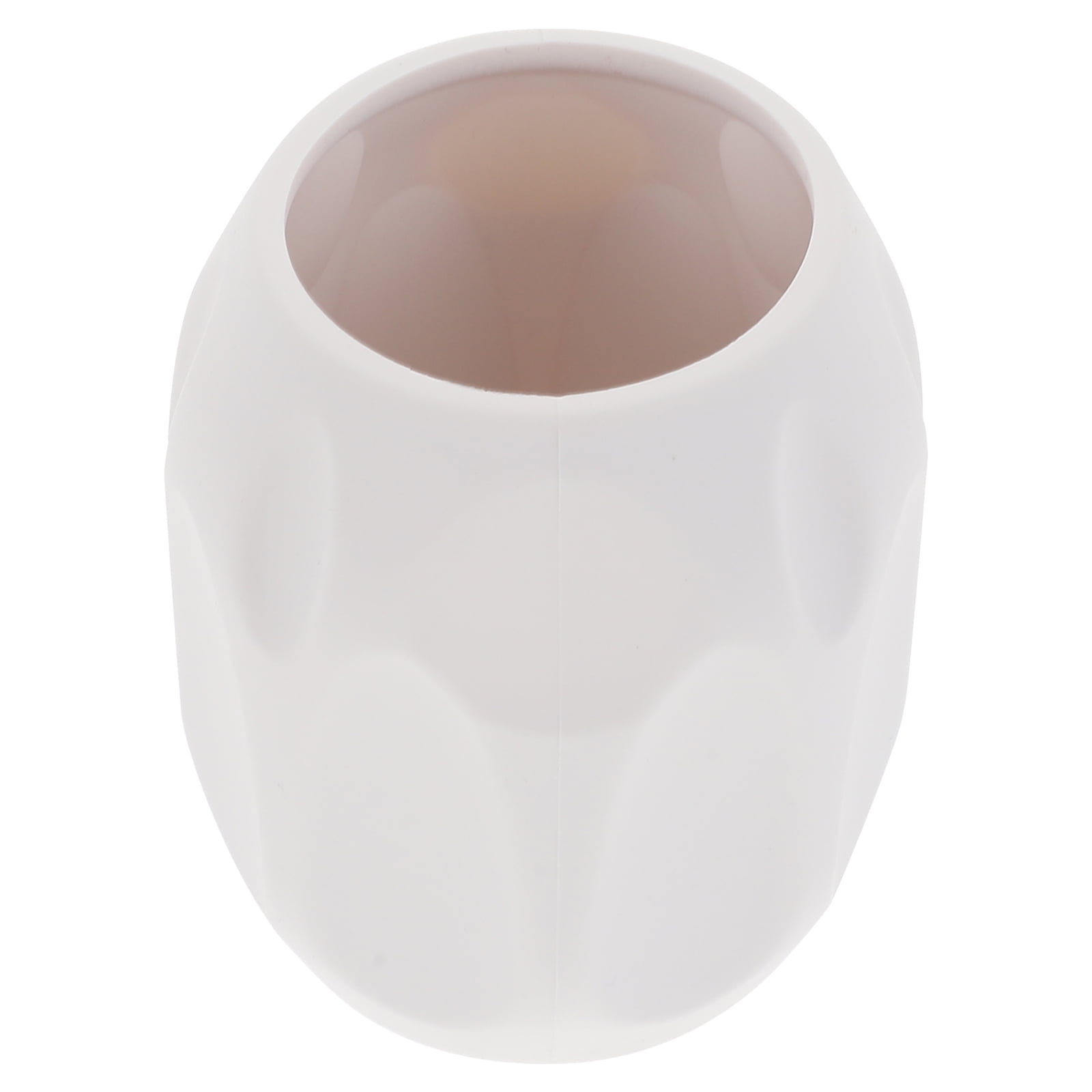 White Silica Gel Office Desk Decor Makeup Brush Stand Storage Pen ...