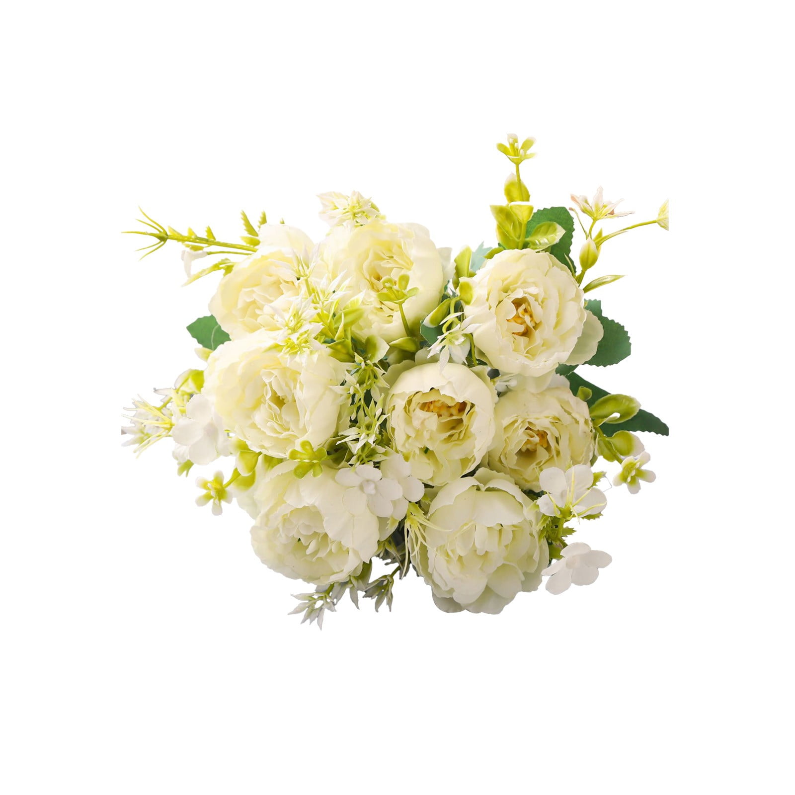 White Simulated Fragrant Concubine Peony Wedding Handheld Bouquet ...