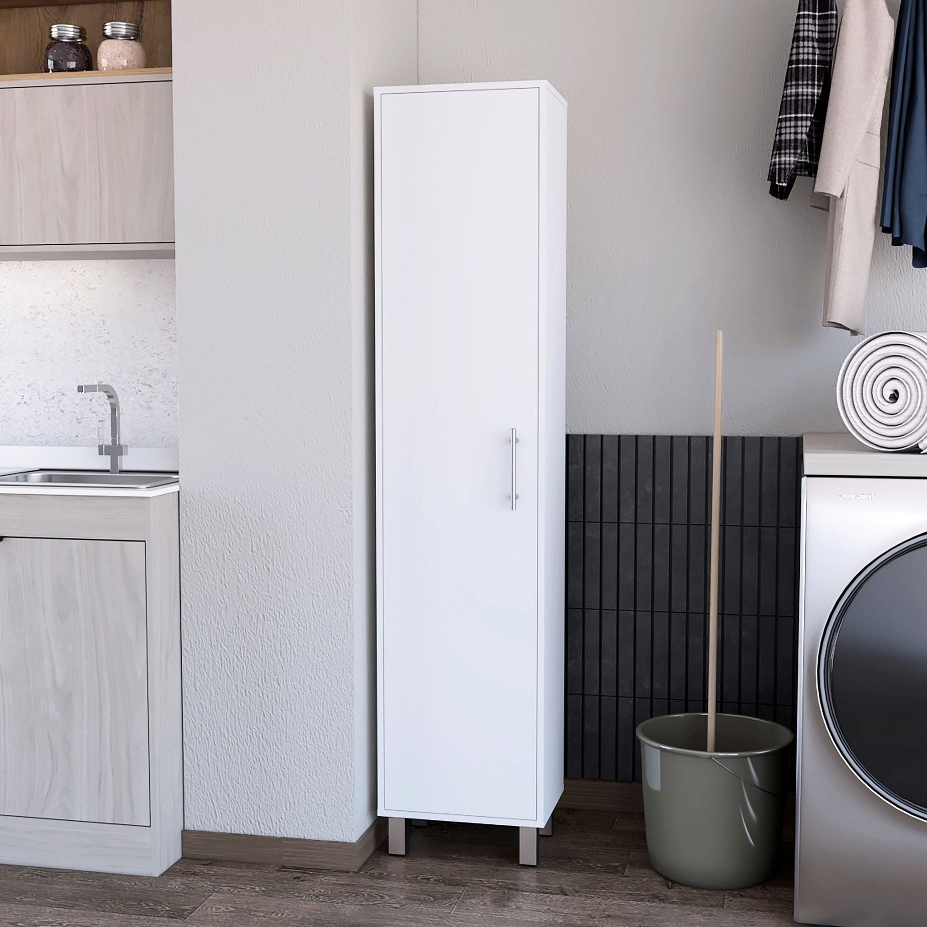 White Single Door Storage | Ideal for Kitchen Organization with ...