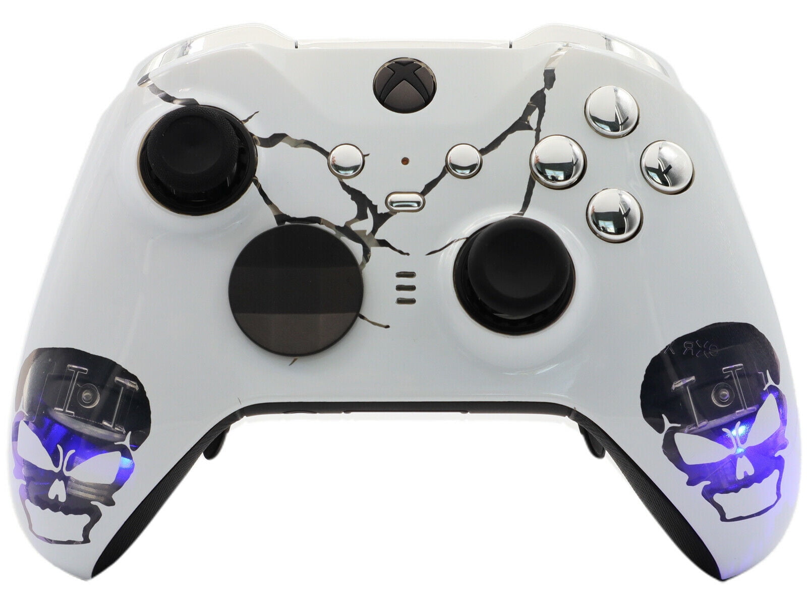 White Skulls UN-MODDED Custom Controller Compatible with Xbox ONE Elite ...