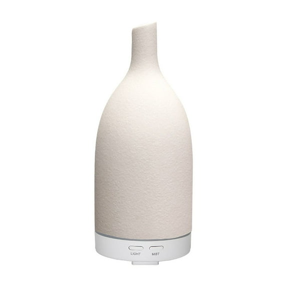 White Sleek Ceramic Humidifier And Aroma Diffuser With Fine Mist Output ...