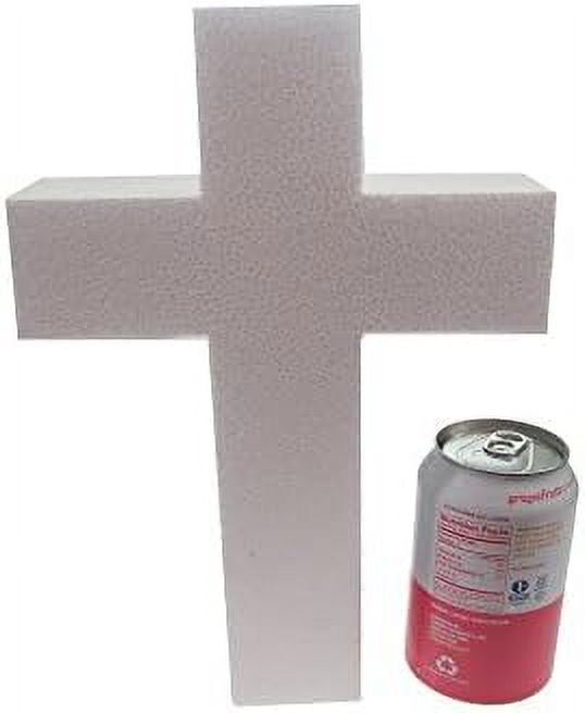 White Smooth Foam Cross - Baptism, First Communion, Confirmation ...