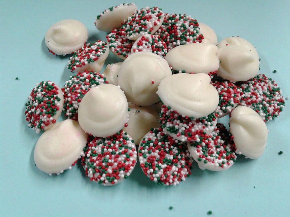 White Smooth and Melty Mints Christmas red green topping 5 pounds ...